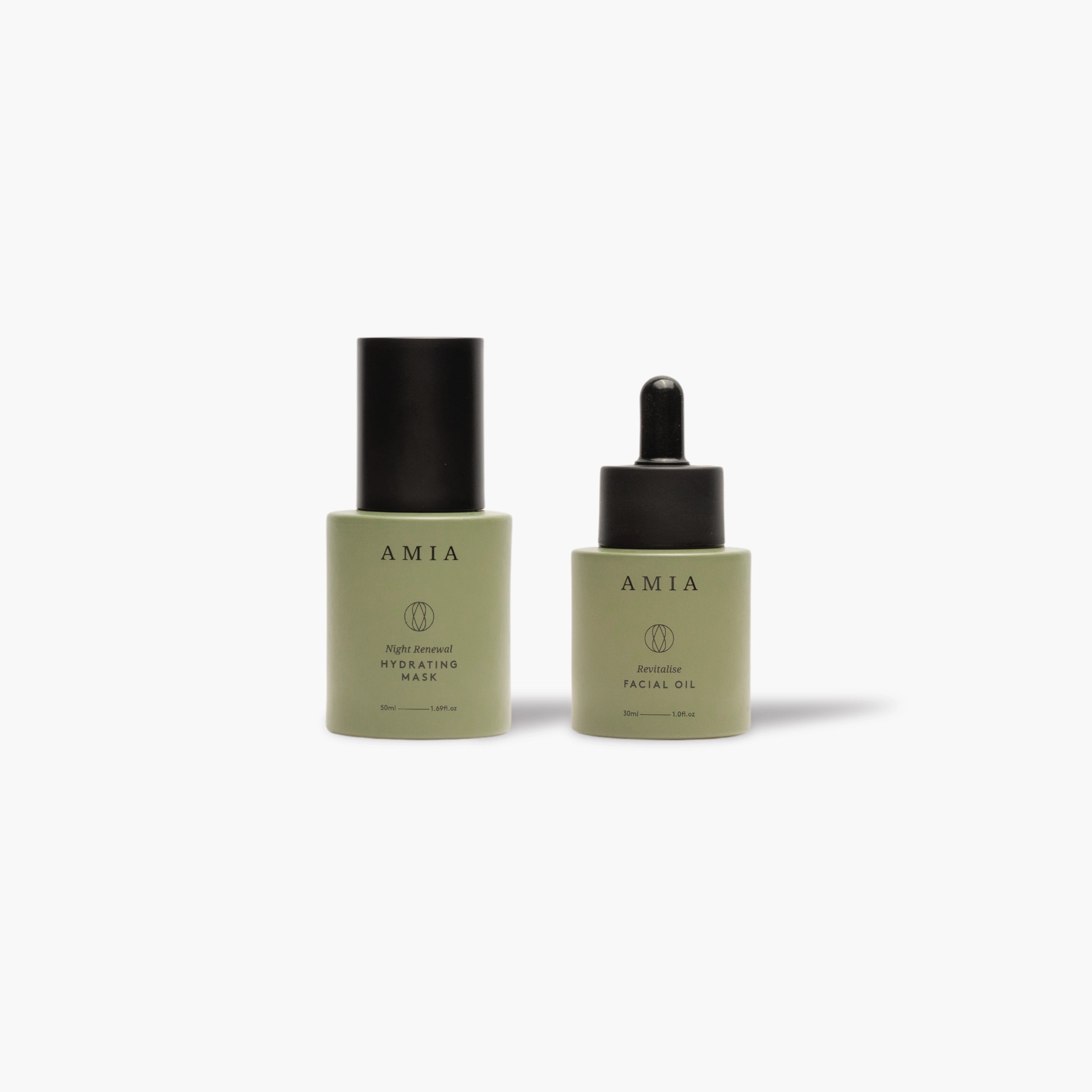 Youthful Glow Essentials Duo By Amia Skincare - Revitalise & Renew.